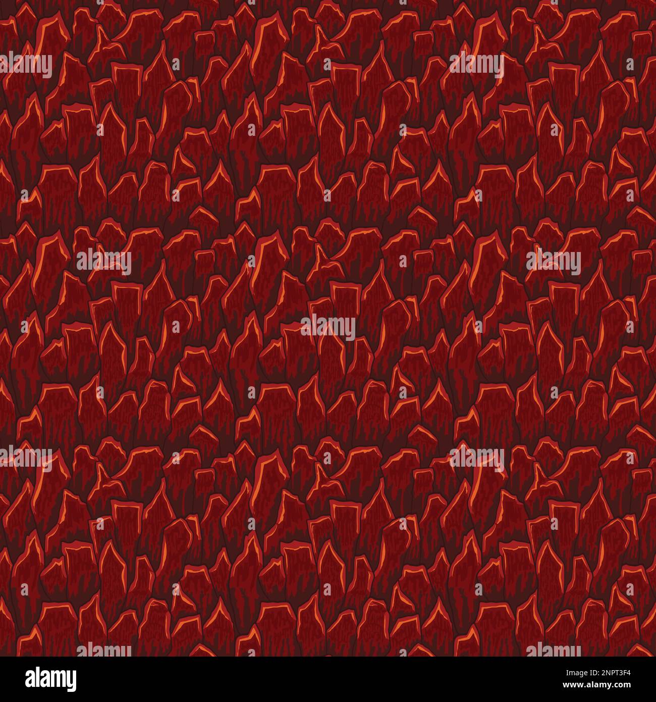 Cartoon game texture, lava surface seamless pattern. Game asset walls ...