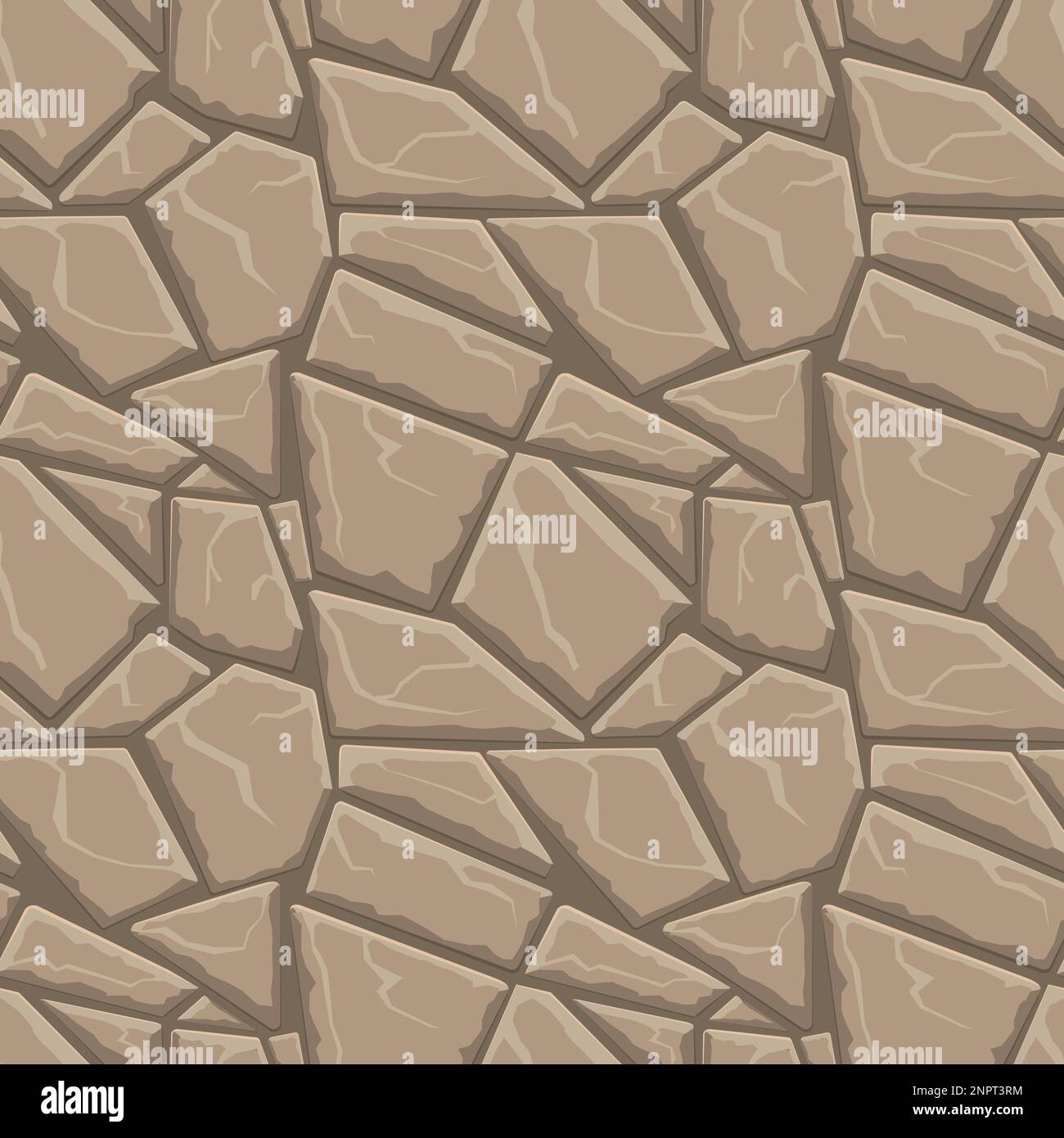 Cartoon game texture, rocks, dirt and ground surface seamless pattern ...