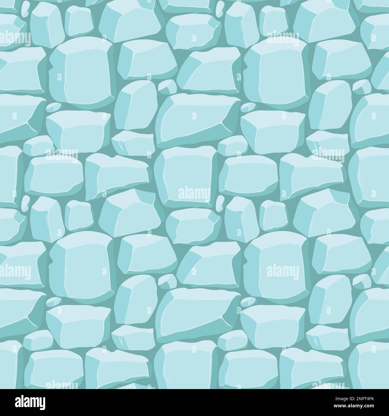 Cartoon game texture, ice surface seamless pattern. Game asset walls ...