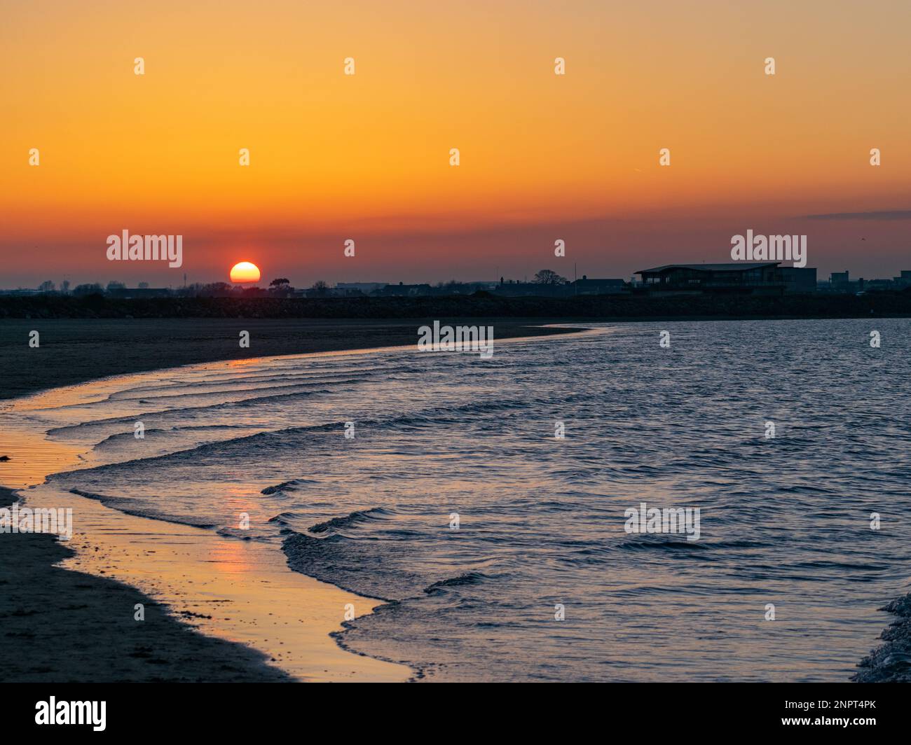 Hazy sunset on Burrow Beach Stock Photo - Alamy