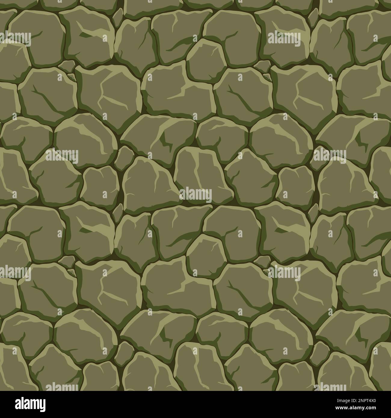 Cartoon game texture, rocks, dirt and ground surface seamless pattern ...