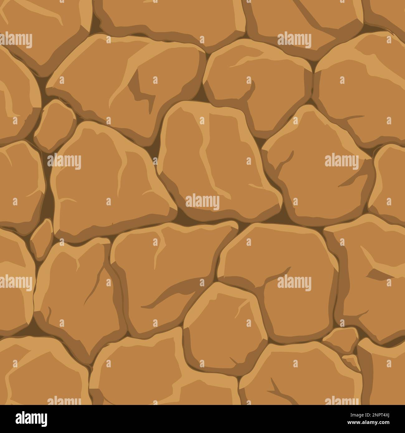 Cartoon game texture, rocks, dirt and ground surface seamless pattern ...
