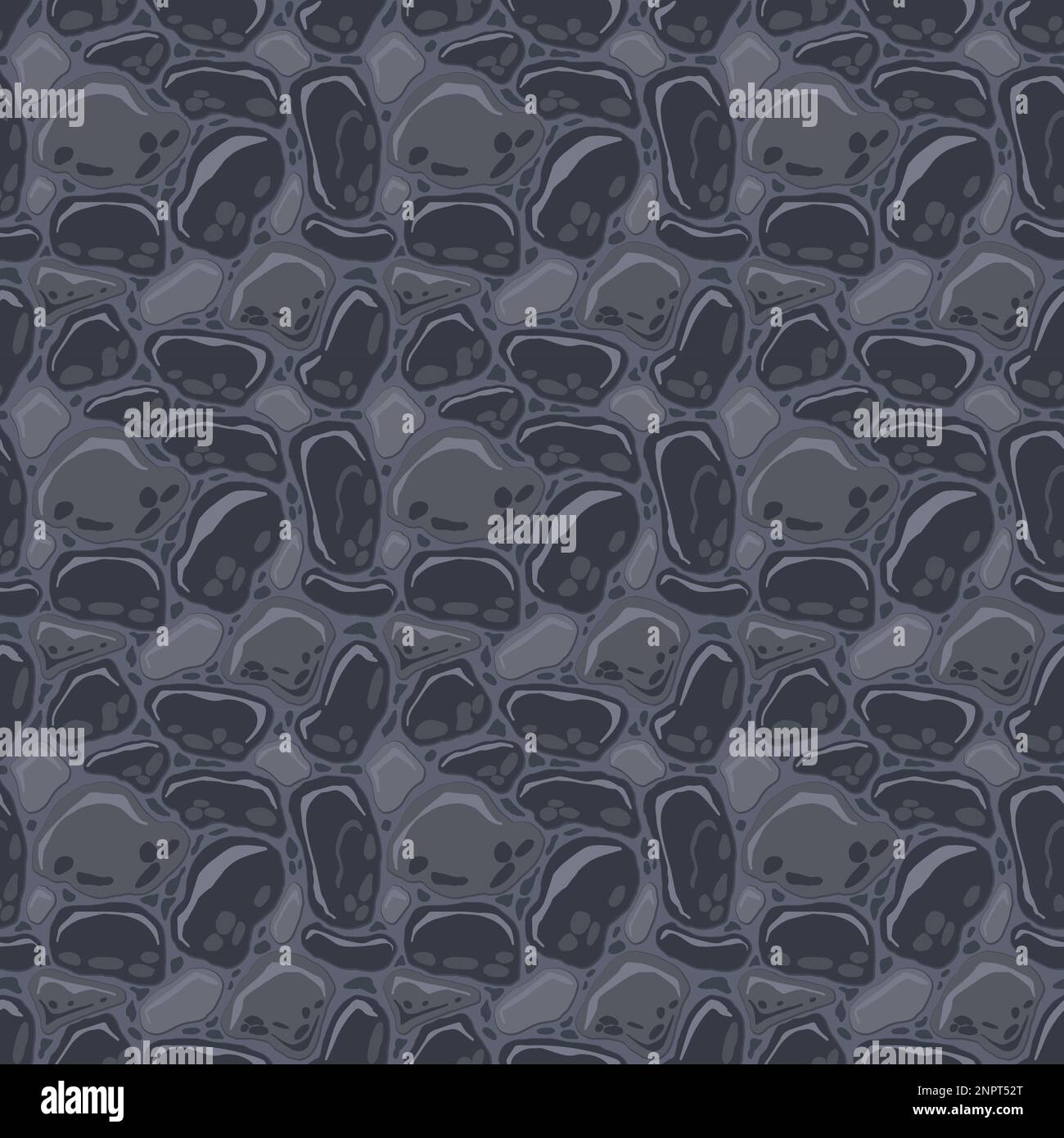 Cartoon game texture, rocks, dirt and ground surface seamless pattern ...