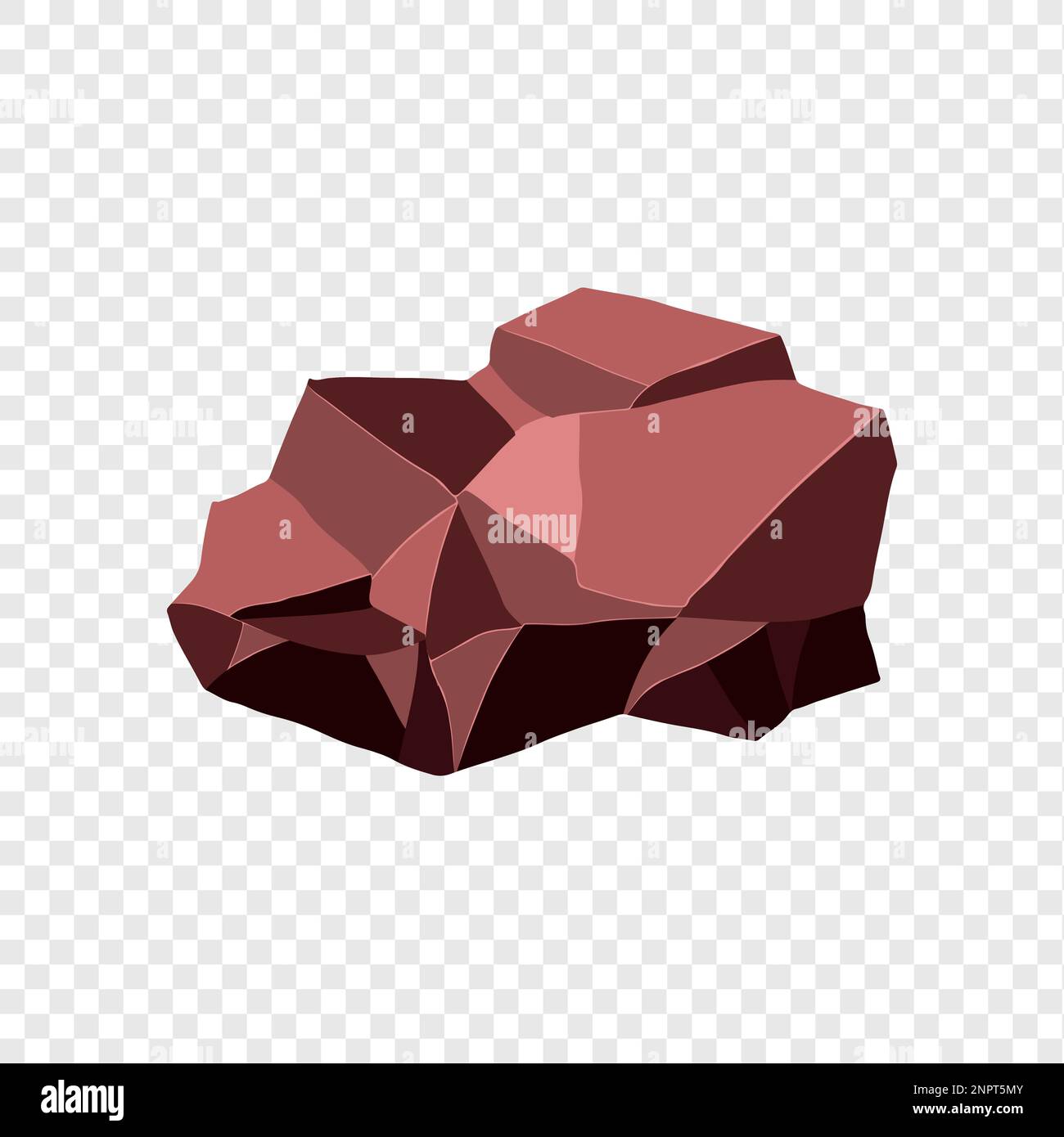 Ore rock boulder. Natural shape stone. vector illustration Stock Vector ...