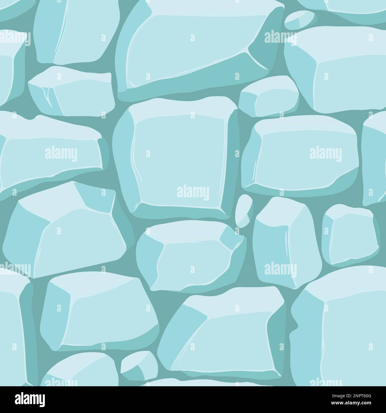 Cartoon game texture, ice surface seamless pattern. Game asset walls ...