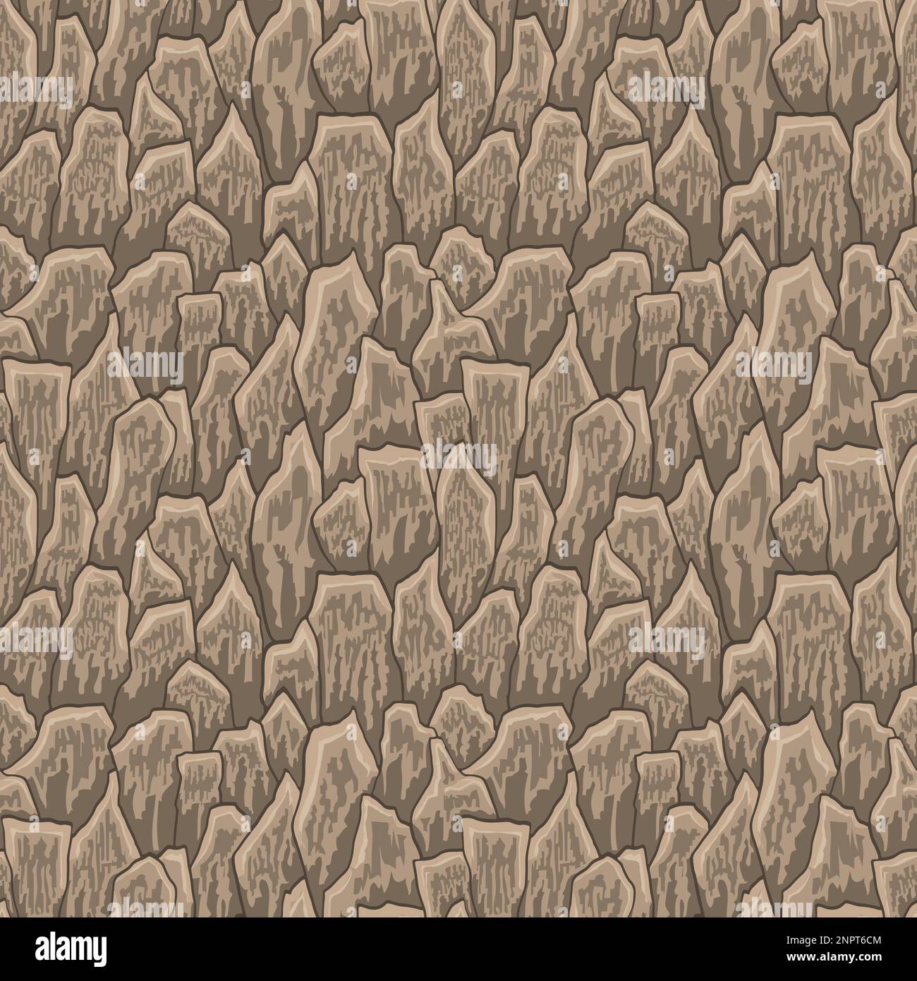 Cartoon game texture, rocks, dirt and ground surface seamless pattern ...