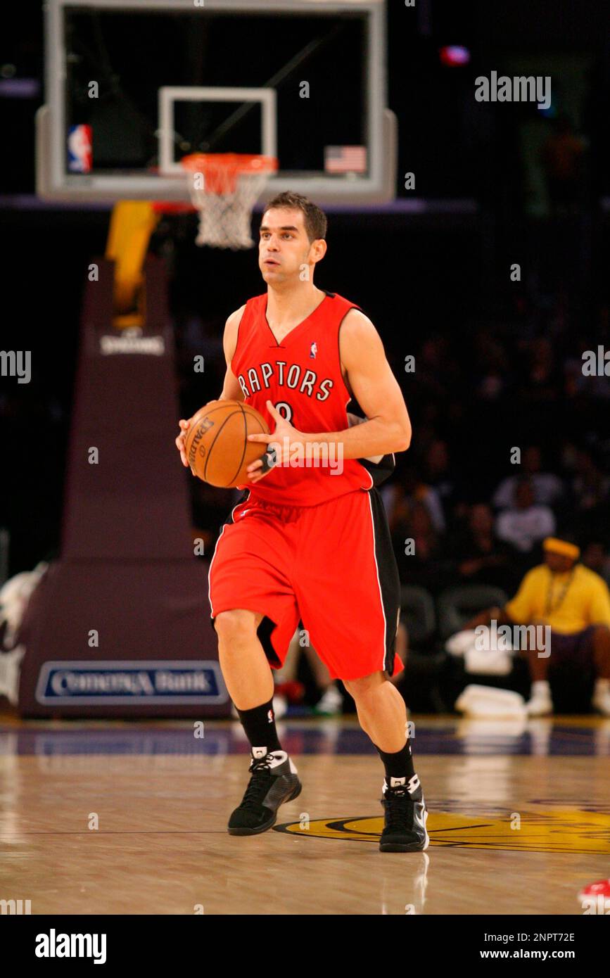 Toronto Raptors guard Jose Calderon (8) makes a move with the ...