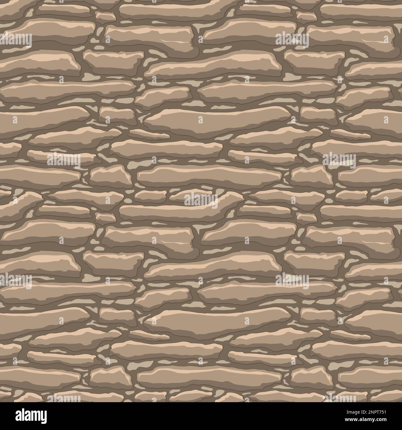 Cartoon game texture, rocks, dirt and ground surface seamless pattern ...