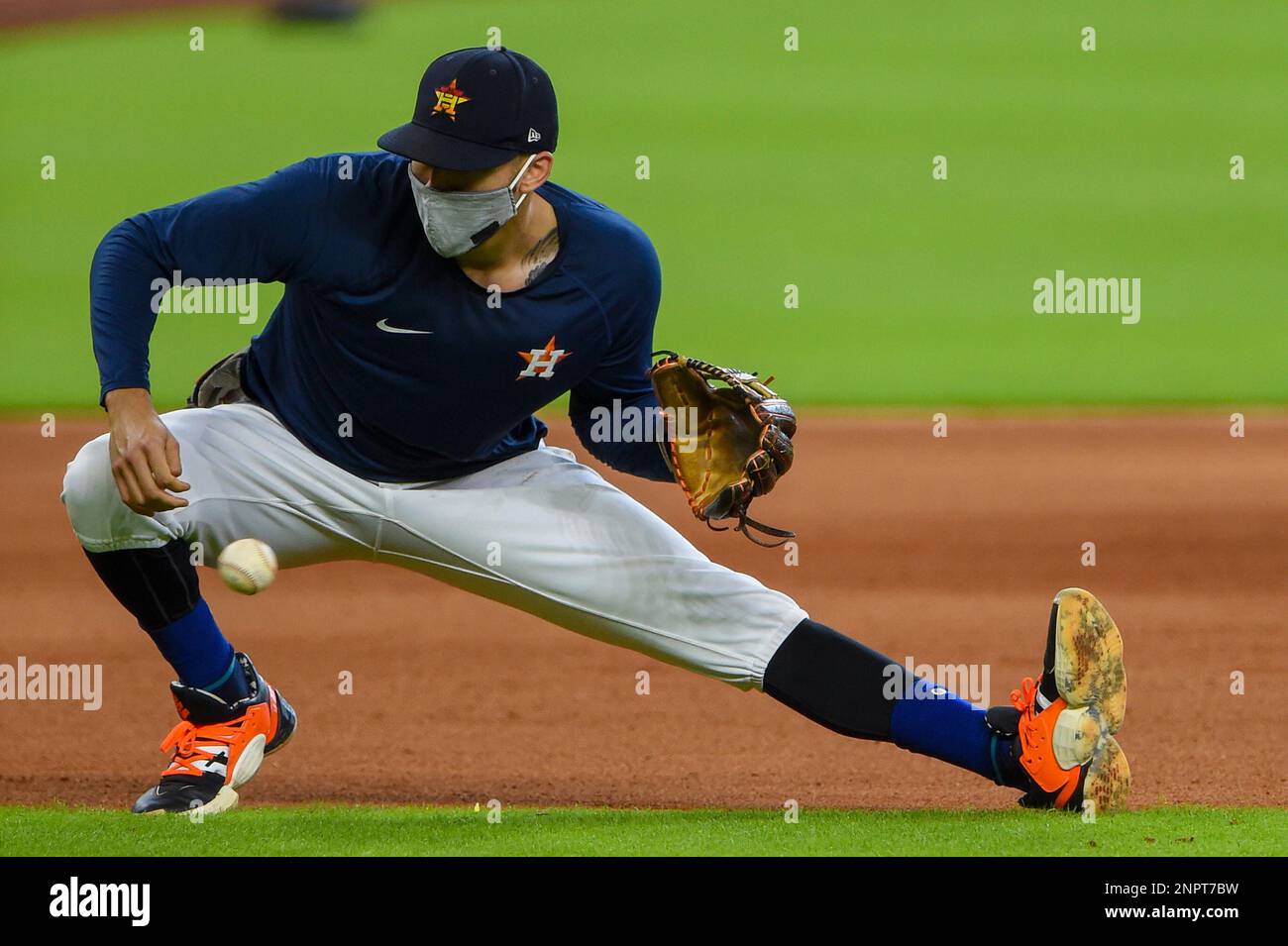 HOUSTON, TX - JULY 16: Houston Astros shortstop Carlos Correa (1) makes ...