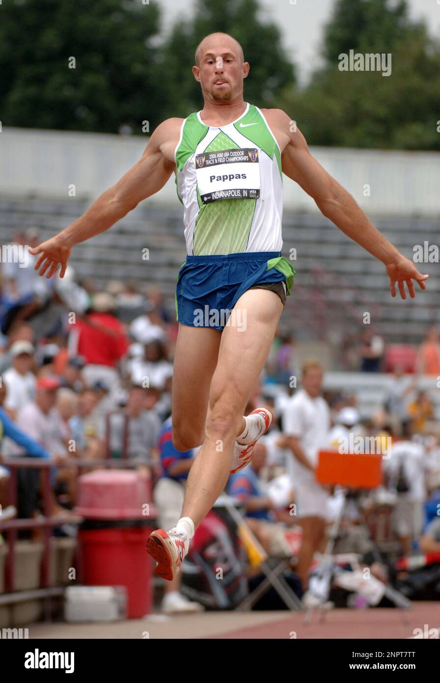 Tom Pappas had the top mark in the decathlon long jump at 24-6 1/4 (7 ...