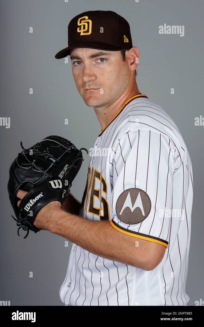 This is a 2023 photo of Seth Lugo of the San Diego Padres baseball team ...