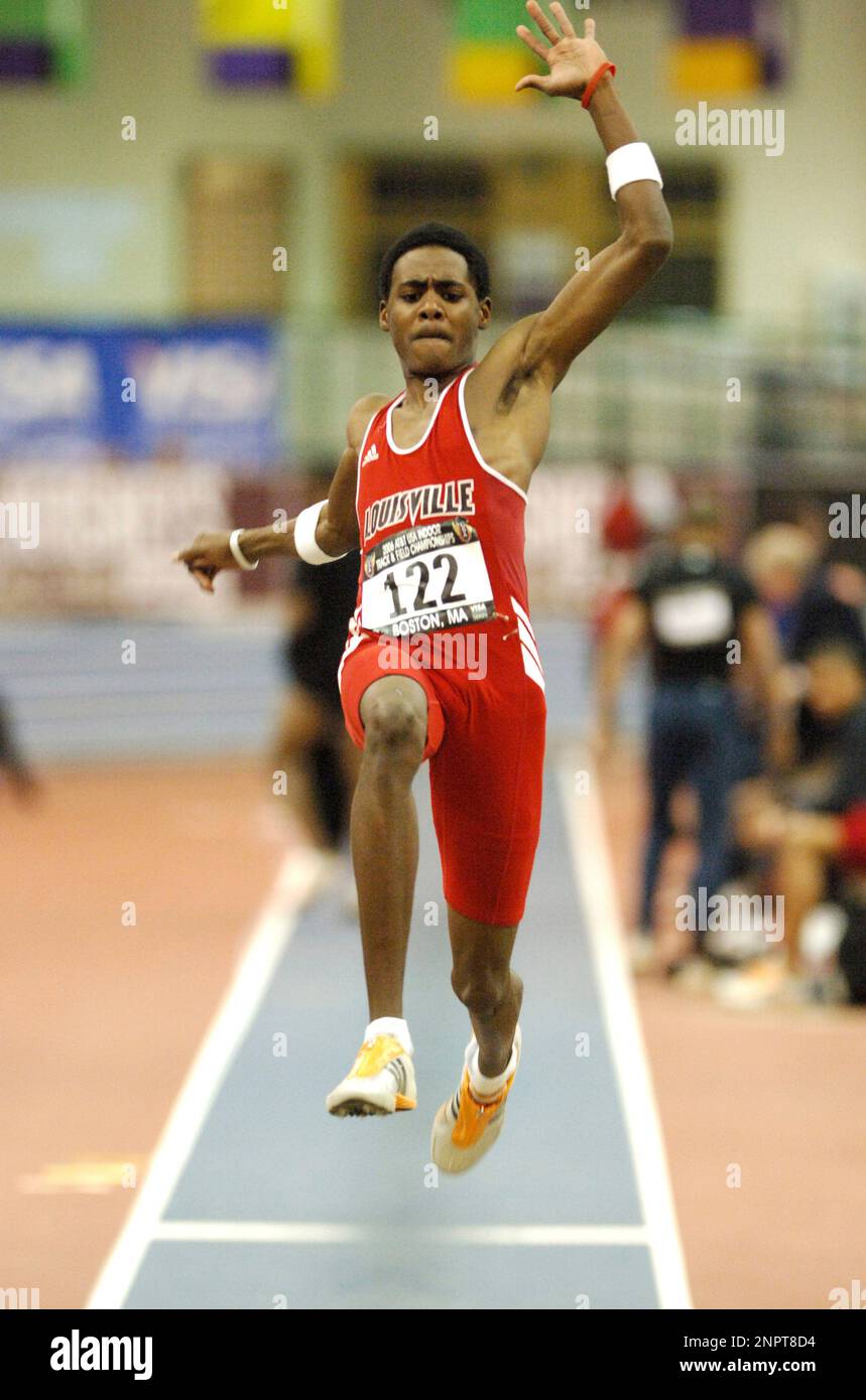 Andre Black of Louisville was 15th in the long jump at 22-7 1/4 (6.89m ...
