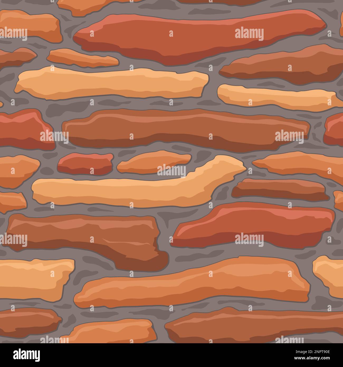 Cartoon game texture, rocks, dirt and ground surface seamless pattern ...