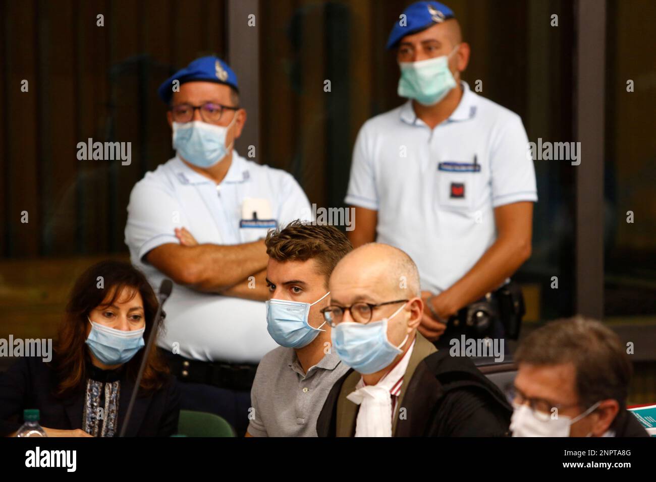 Gabriel Natale Hjorth, from the United States, sitting second from left ...