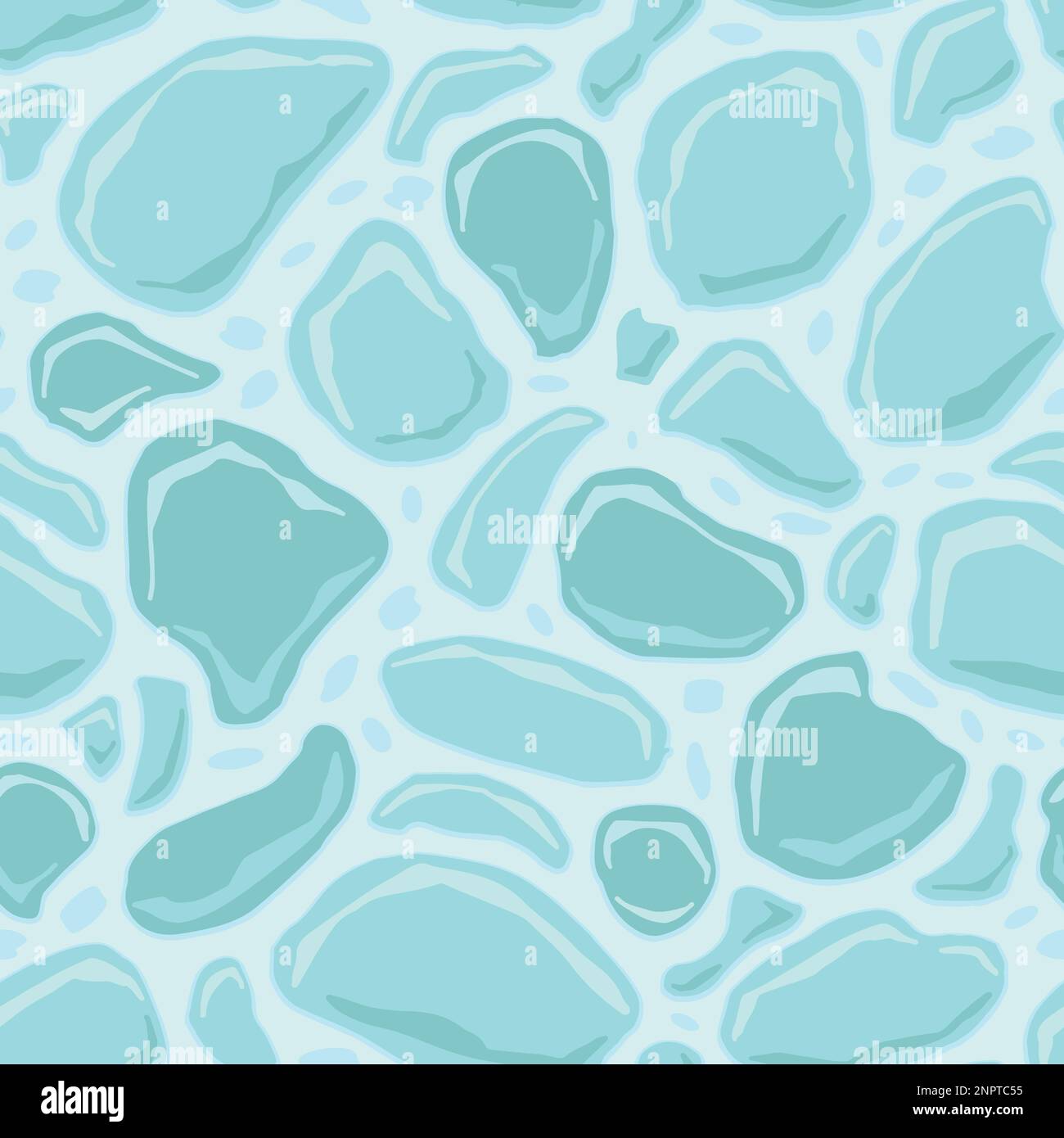 Cartoon game texture, ice surface seamless pattern. Game asset walls ...