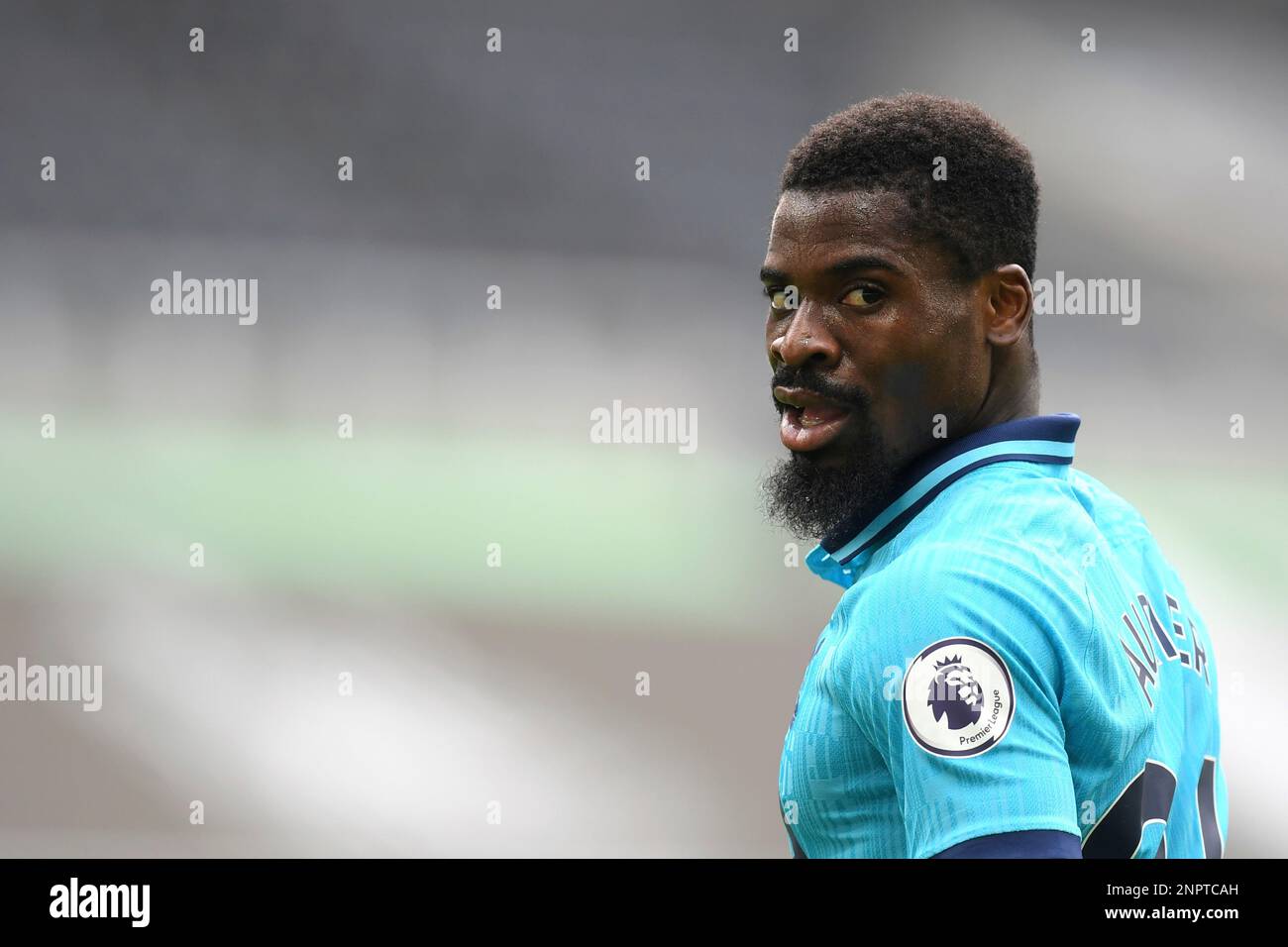 Tottenham's Serge Aurier gestures during the English Premier League ...