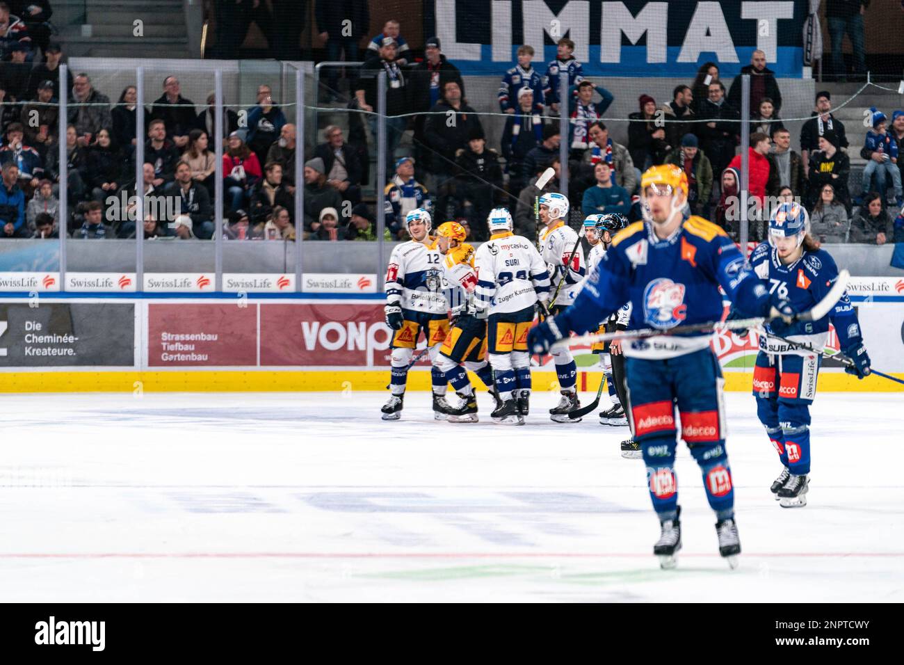 February 26, 2023, Zurich, Swiss Life Arena, NL: ZSC Lions - EV Zug ... February 26, 2023, Zurich, Swiss Life Arena, NL: ZSC Lions - EV Zug ...
