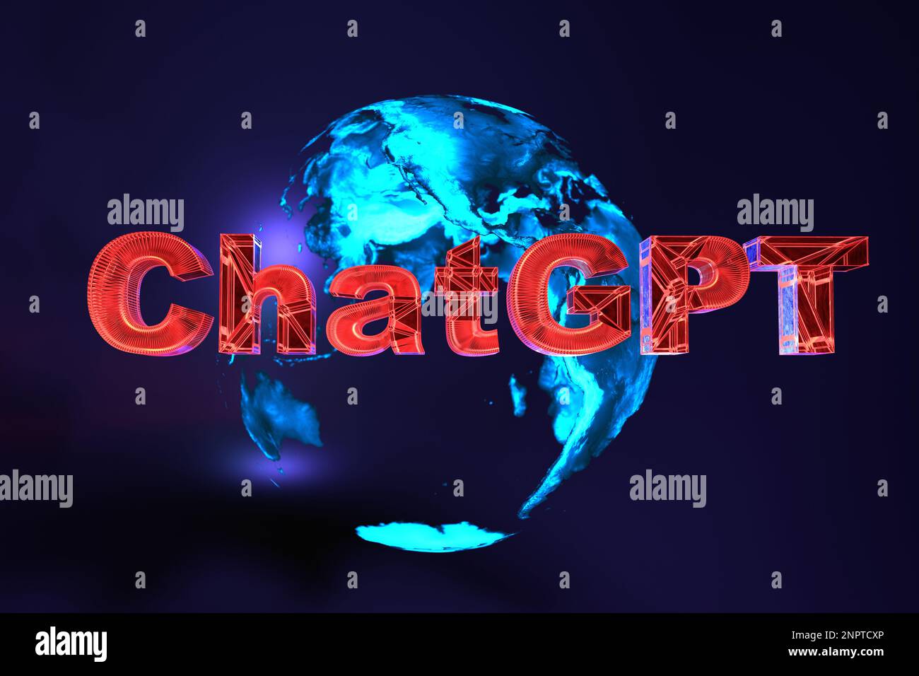 February 20, 2023 - Caen, France: Neon glowing lettering - chatgpt ...