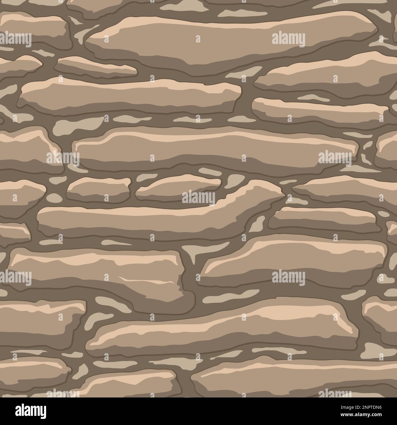 Cartoon game texture, rocks, dirt and ground surface seamless pattern ...