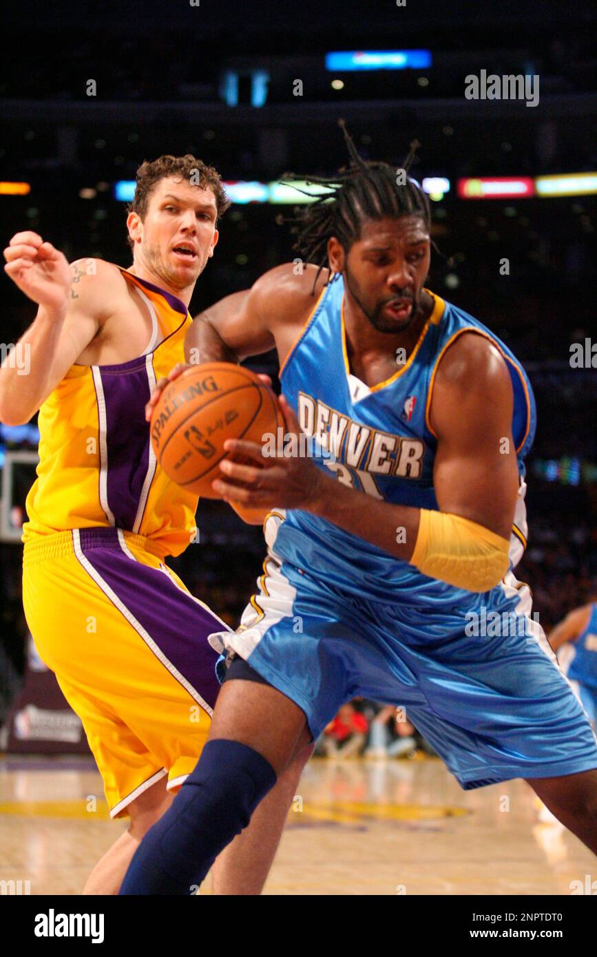 Denver Nuggets center Nene (31) makes a move with the basketball ...