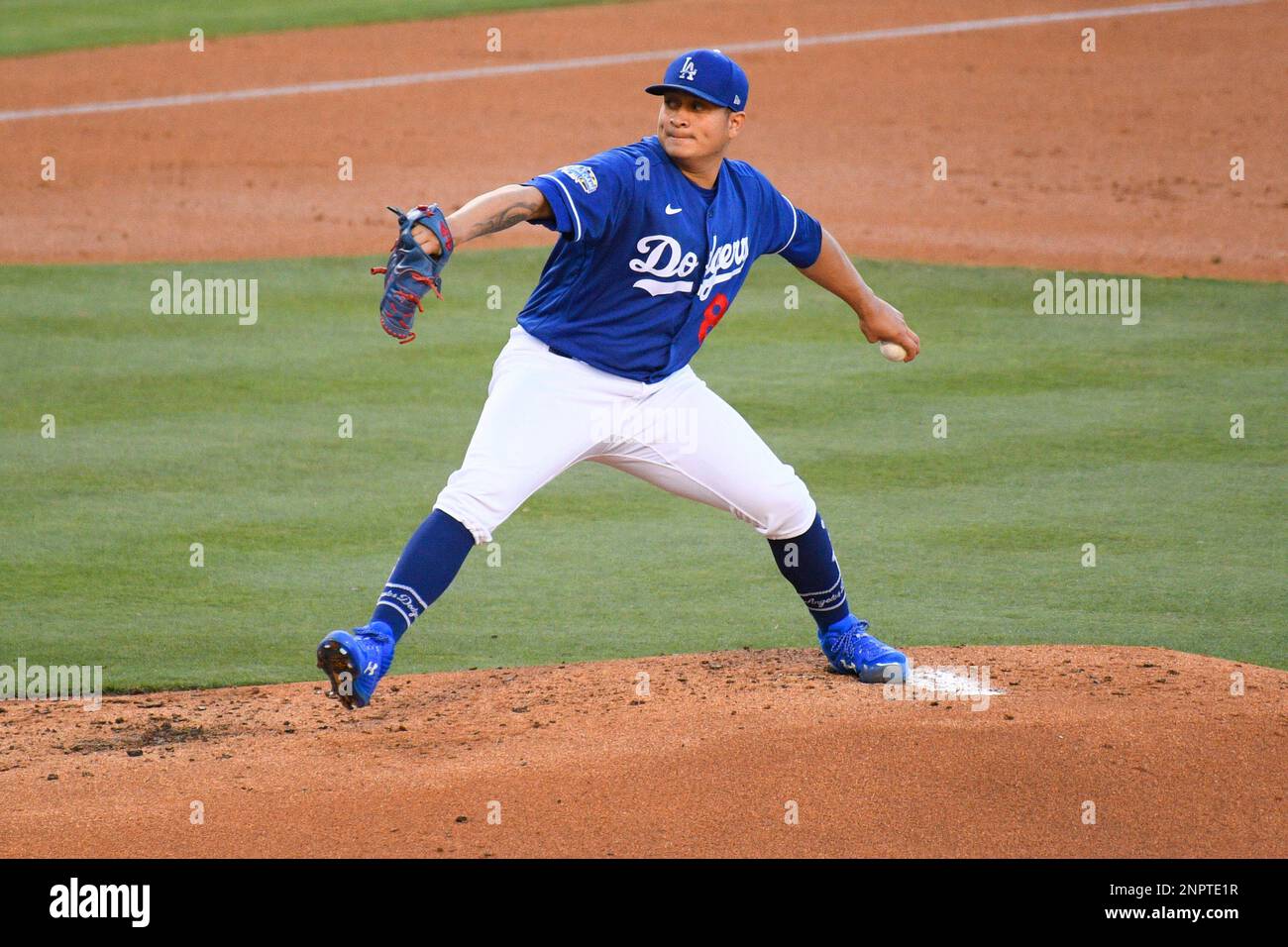 LOS ANGELES, CA - JULY 14: Los Angeles Dodgers pitcher Victor Gonzalez ...