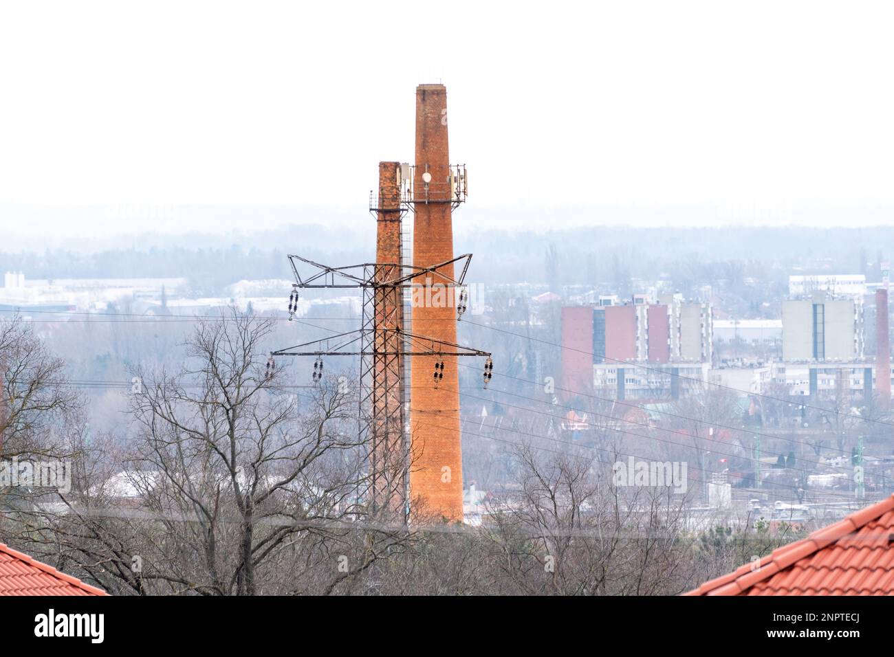 Construction large warehouse factory aerial hi-res stock photography ...