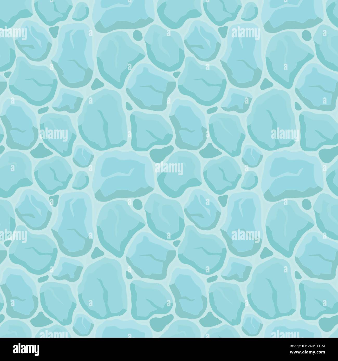 Cartoon game texture, ice surface seamless pattern. Game asset walls ...