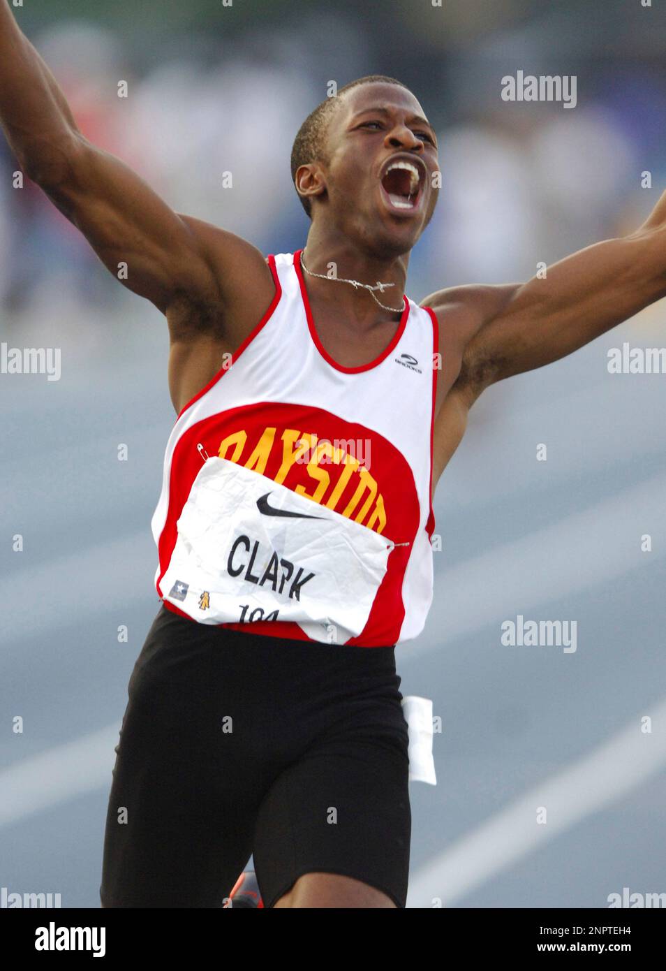 Charles Clark of Bayside High (Va.) wins the 200 meters in 20.92 in the ...