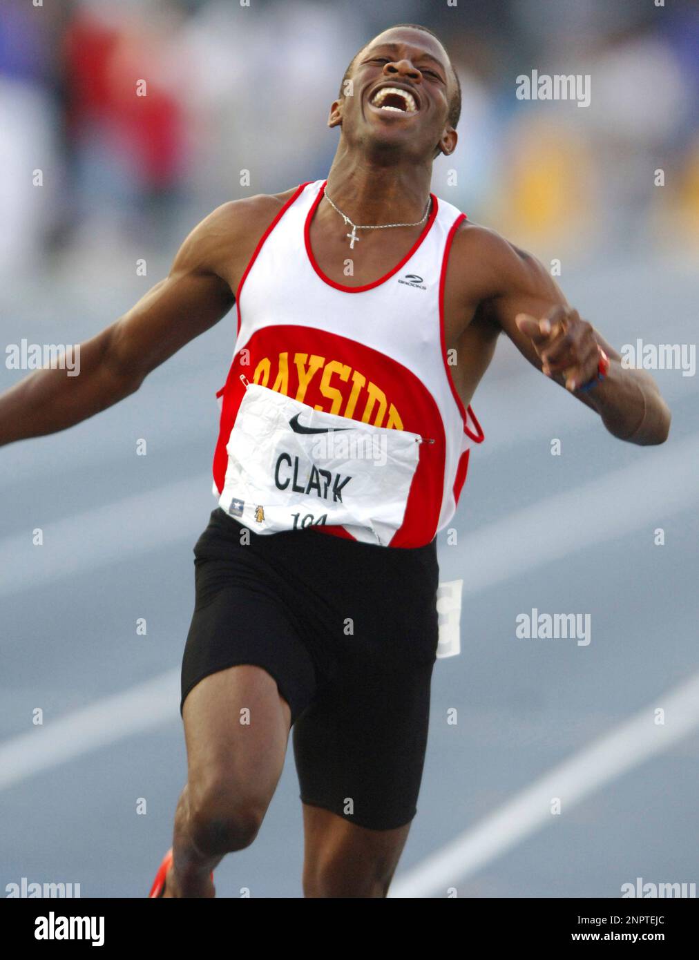 Charles Clark of Bayside High (Va.) wins the 200 meters in 20.92 in the ...