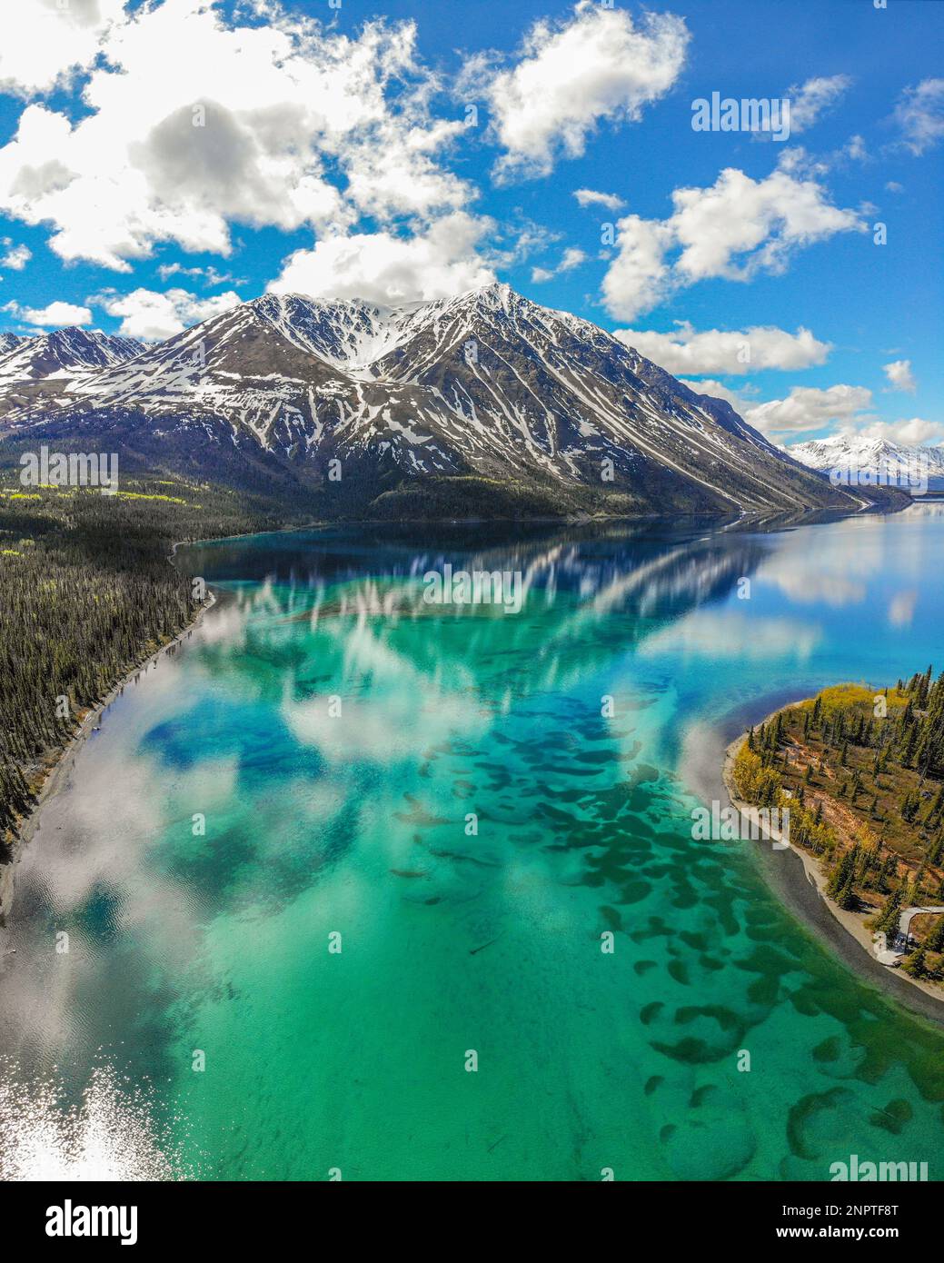 Stunning wilderness lake views in northern Canada during summer time ...