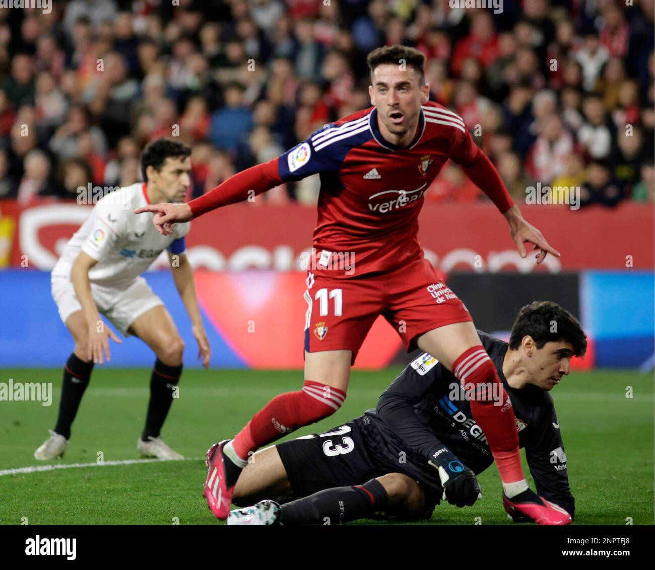 Spanish La Liga soccer match Sevilla vs Osasuna at Ramon Sanchez ...