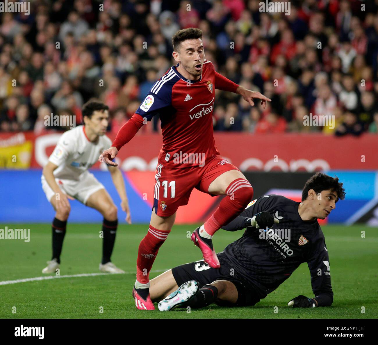 Spanish La Liga soccer match Sevilla vs Osasuna at Ramon Sanchez ...