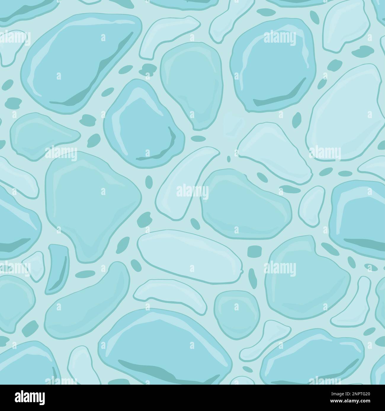 Cartoon game texture, ice surface seamless pattern. Game asset walls ...