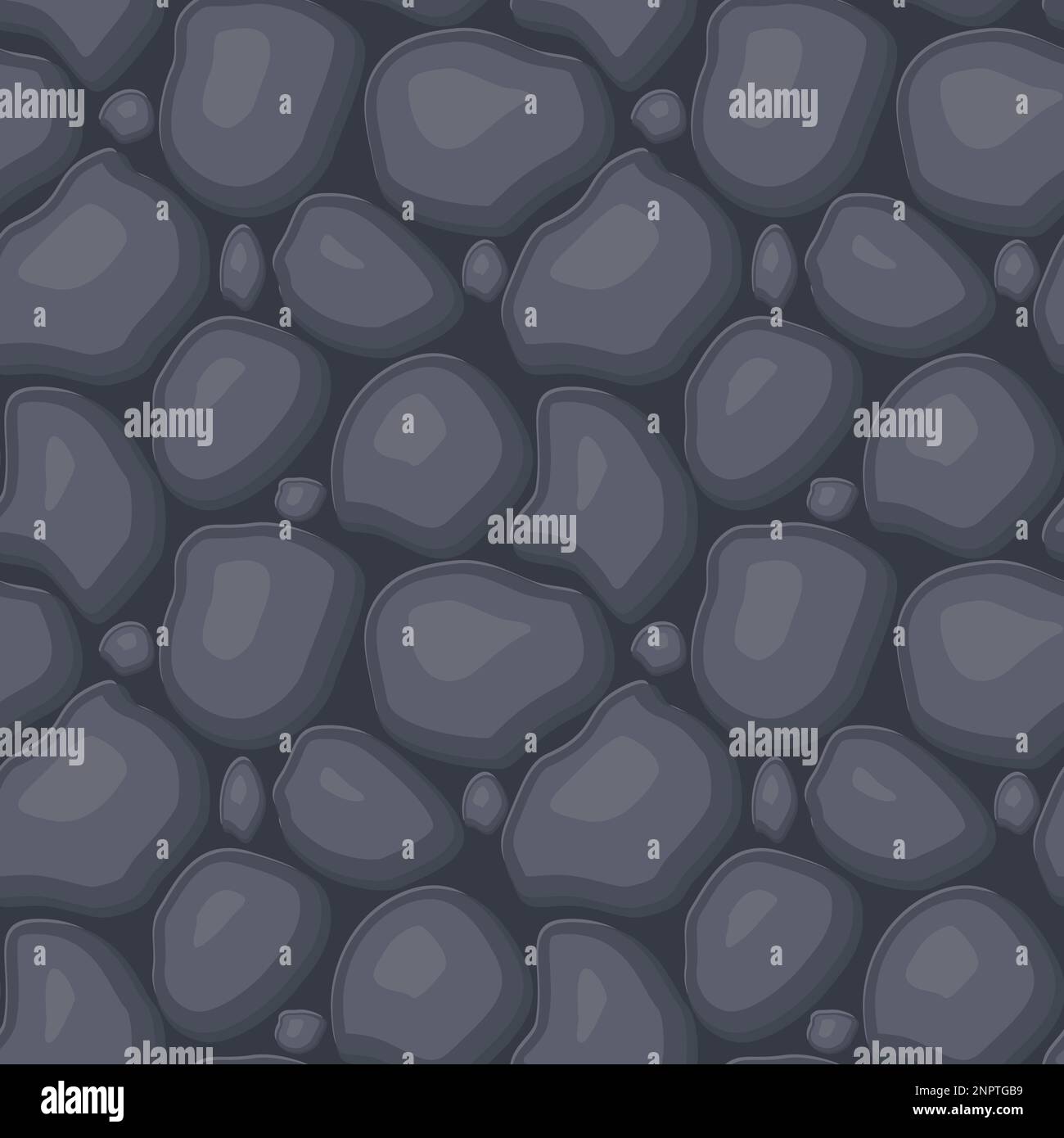 Cartoon game texture, rocks, dirt and ground surface seamless pattern ...