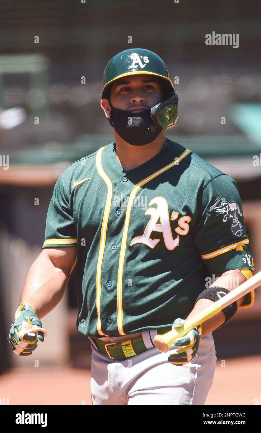 OAKLAND, CA - JULY 12: Oakland Athletics infielder Franklin Barreto ...