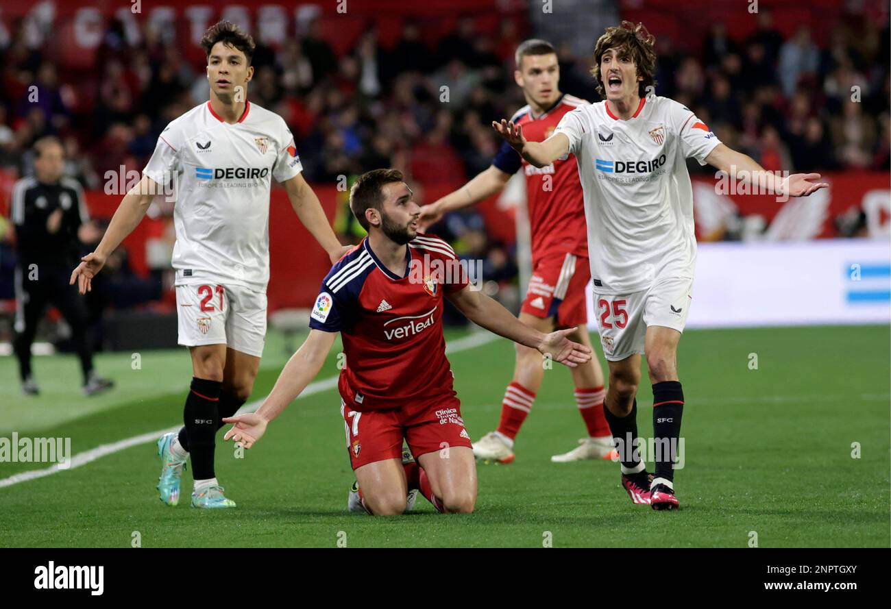 Spanish La Liga soccer match Sevilla vs Osasuna at Ramon Sanchez ...