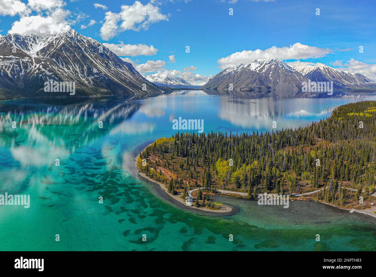 Stunning wilderness lake views in northern Canada during summer time ...