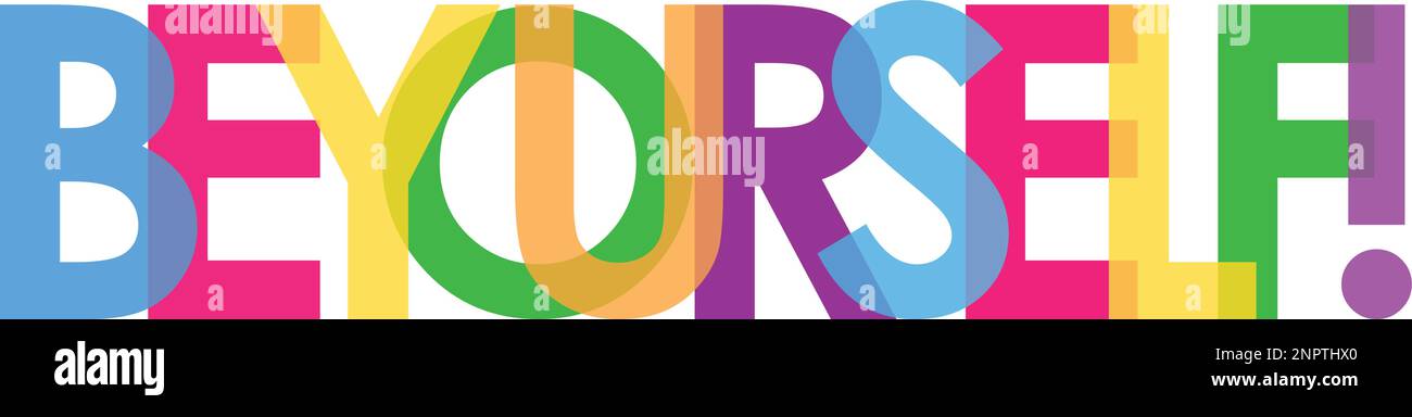 Modern multicolor Be yourself design. Colorful banner Stock Vector ...