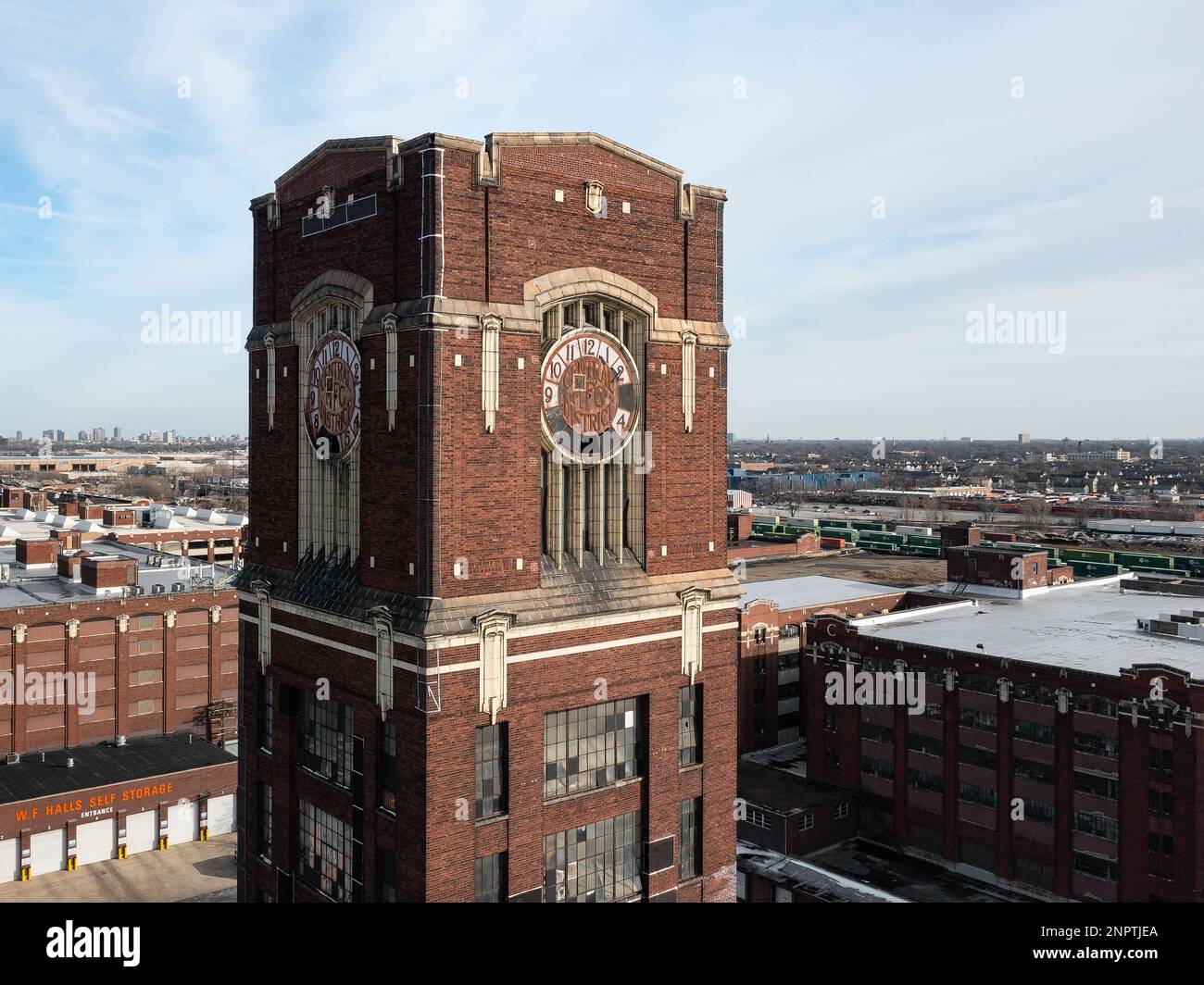 Central Manufacturing District Clocktower Stock Photo - Alamy