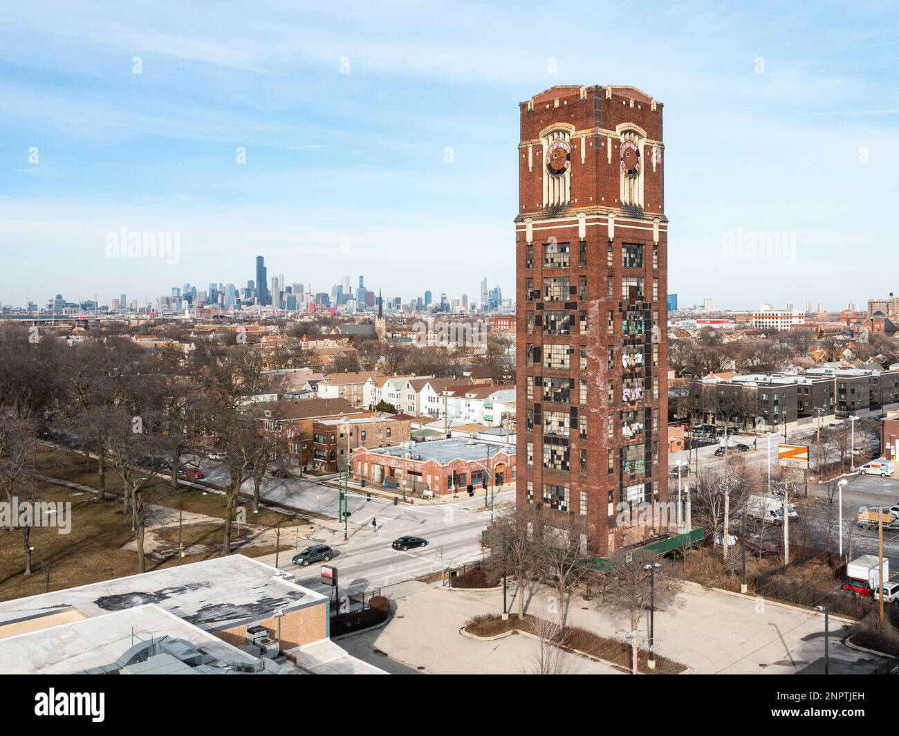 Central Manufacturing District Clocktower Stock Photo - Alamy