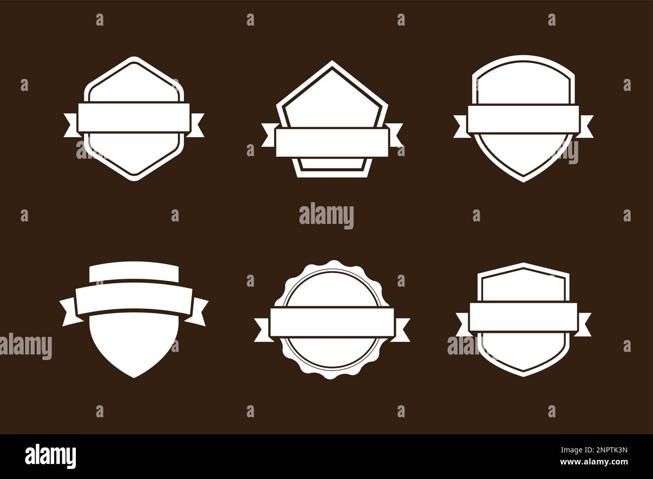 Crests shields with ribbon set Stock Vector Image & Art - Alamy
