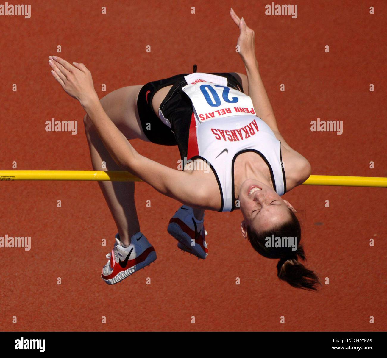 Michelle Martin of Arkansas was second in the college women's high jump ...