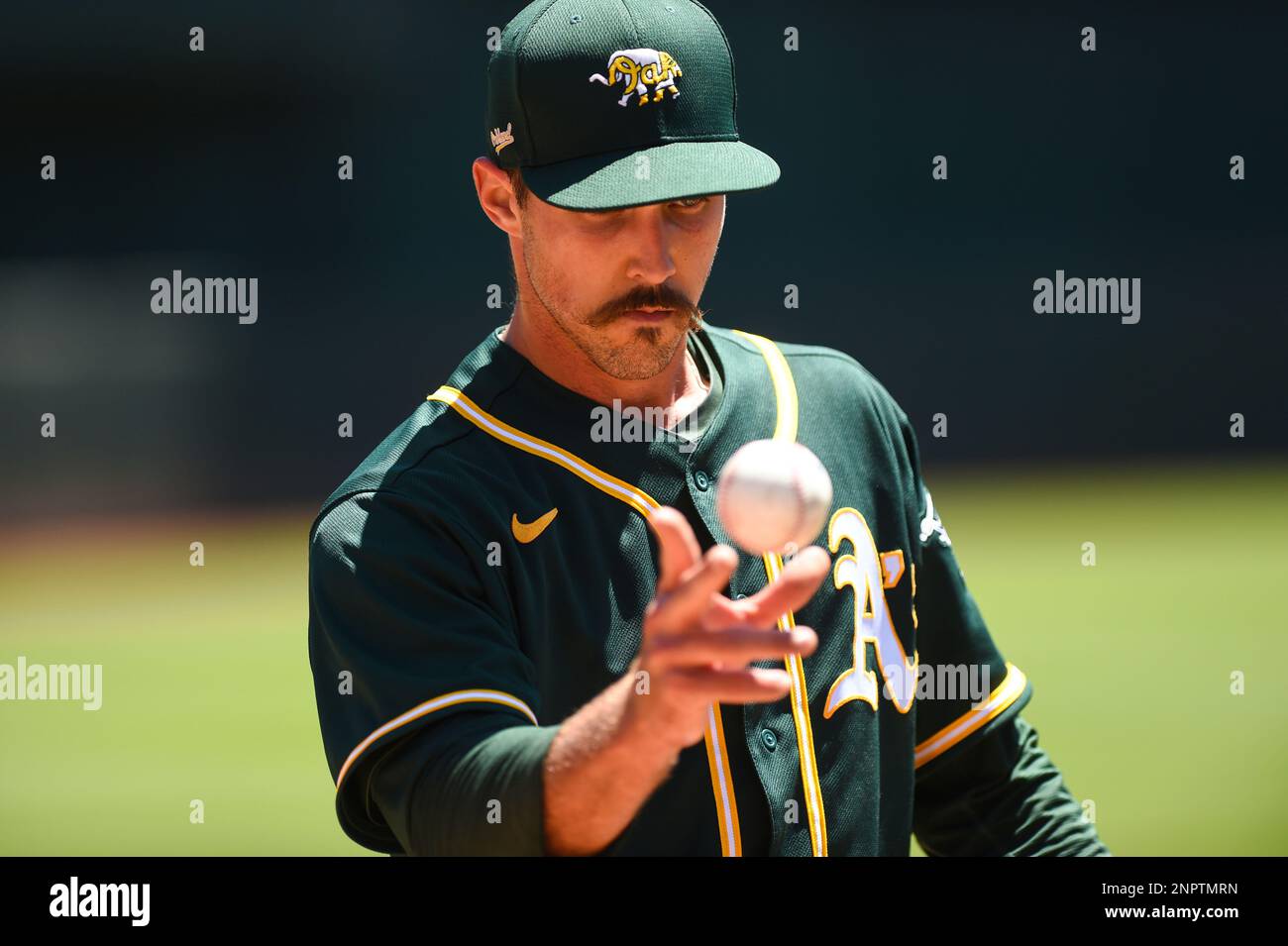 OAKLAND, CA - JULY 12: Oakland Athletics pitcher Daniel Mengden during ...