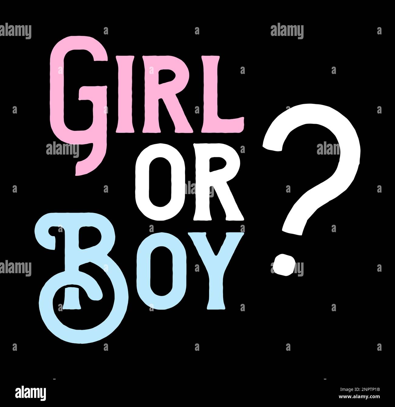 Girl or boy? Gender reveal party card Stock Vector Image & Art - Alamy
