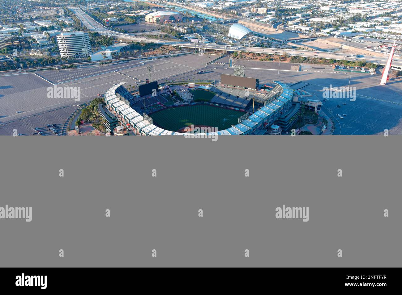 A general view of Angel Stadium of Anaheim, Saturday, July 11, 2020, in ...