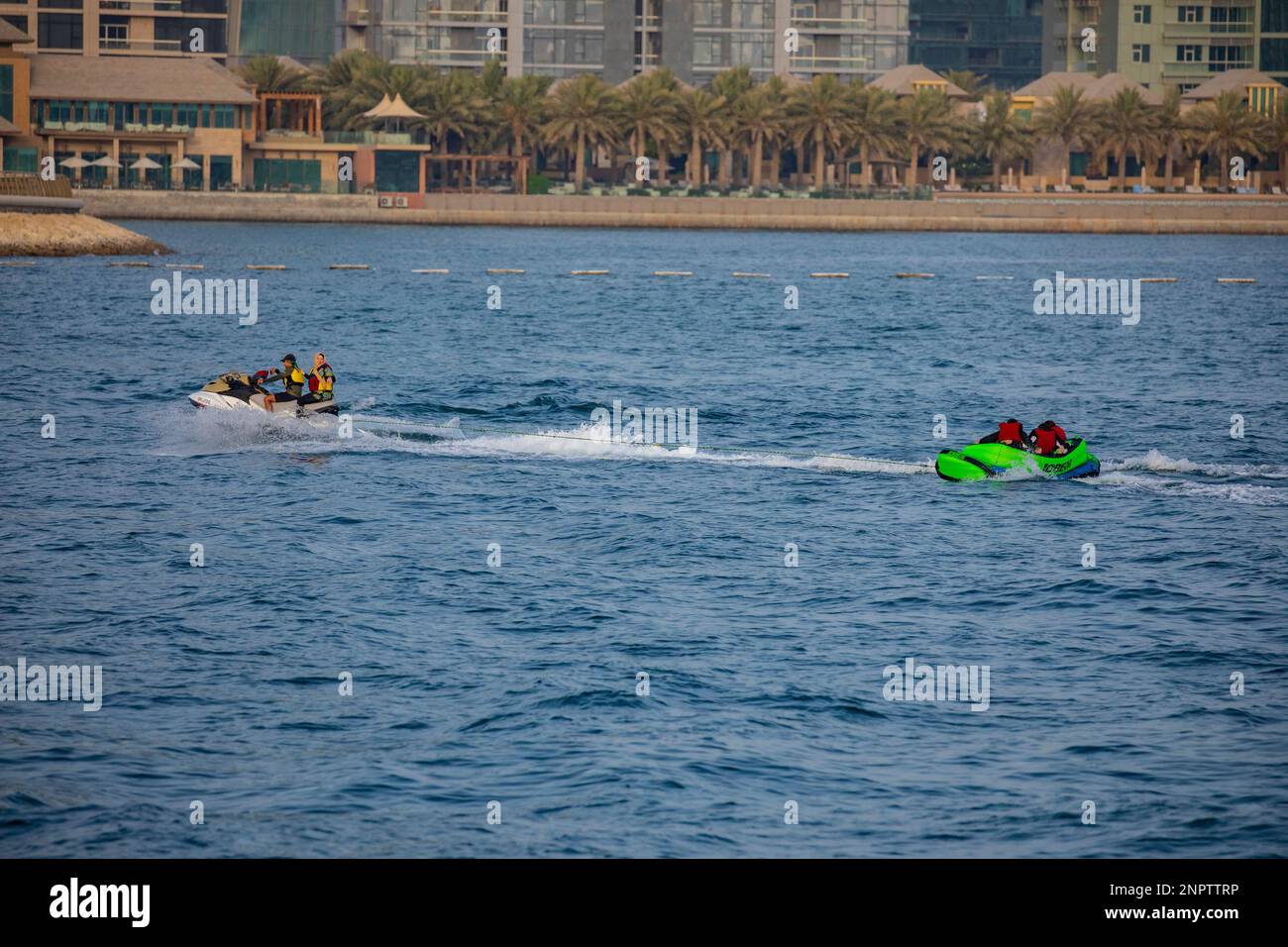 Beautiful view of sea activities for tourists in Persian Gulf. Manama ...