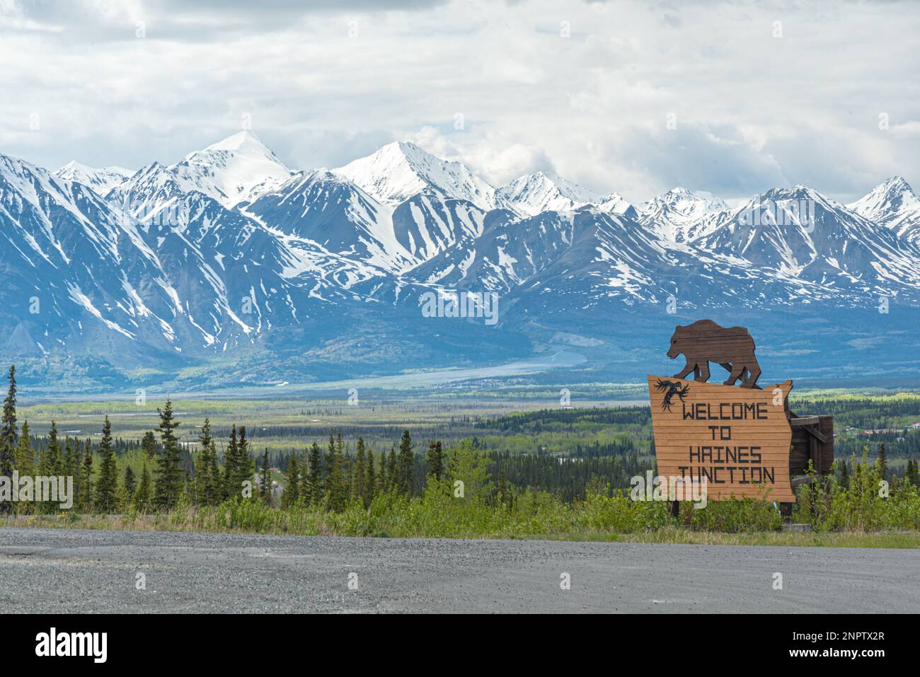 HAINES JUNCTION, YUKON, CANADA - September 19th 2021: Views from the ...