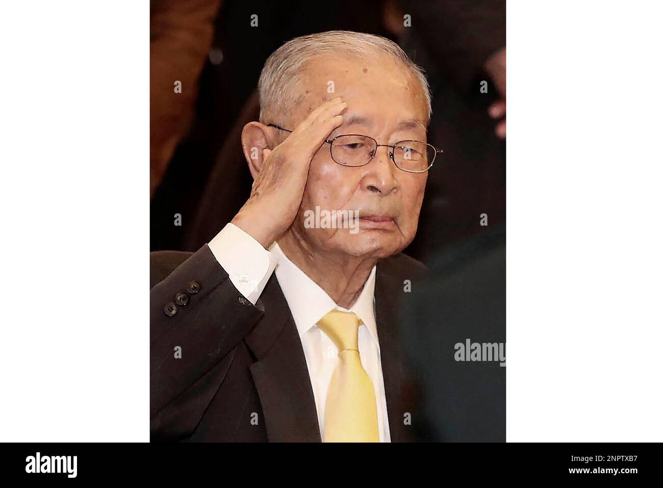 Former South Korean army Gen. Paik Sun-yup salutes during his birthday ...