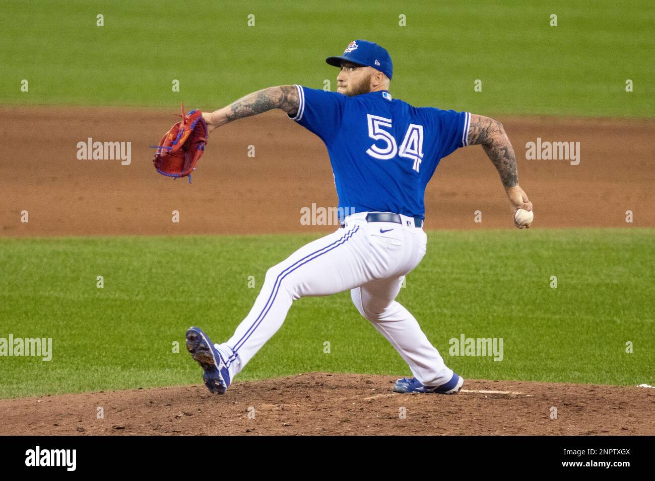 Toronto Blue Jays pitcher Sean Reid-Foley delivers a pitch during ...