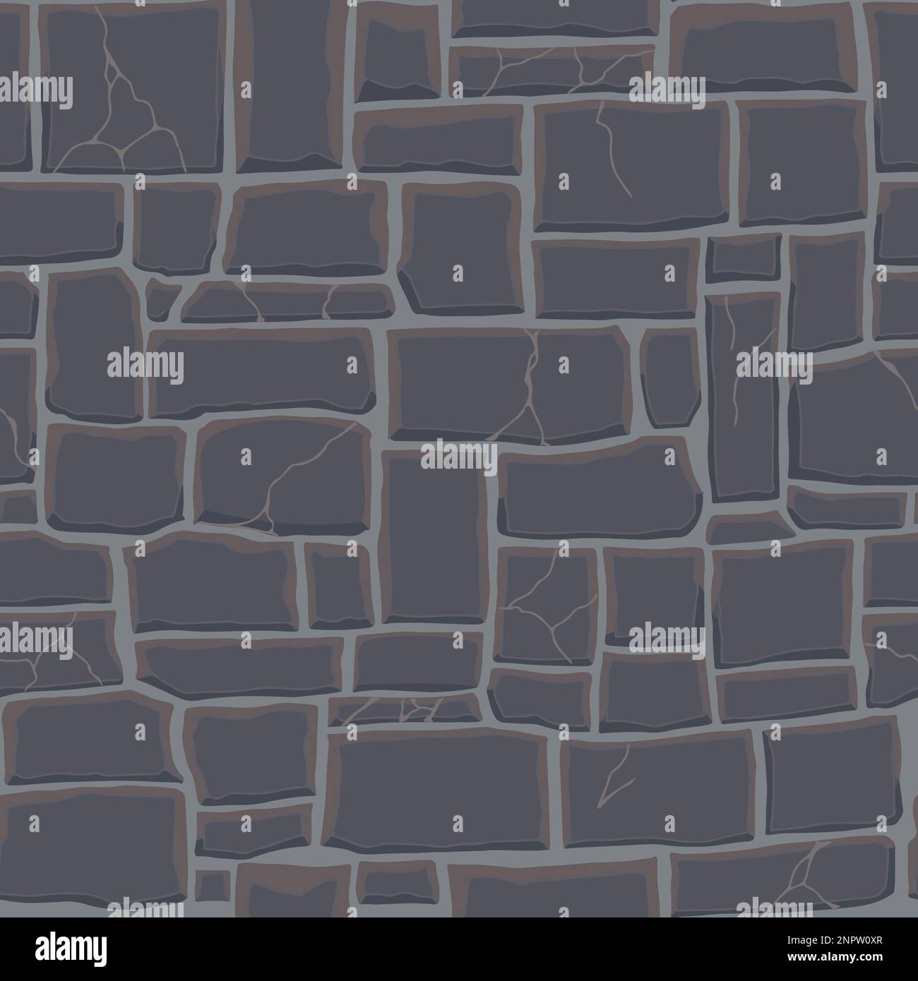 Cartoon game texture, rocks, dirt and ground surface seamless pattern ...